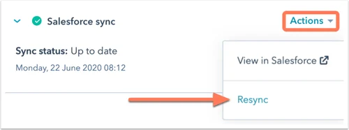 Manually sync records to Salesforce Manually sync records to Salesforce